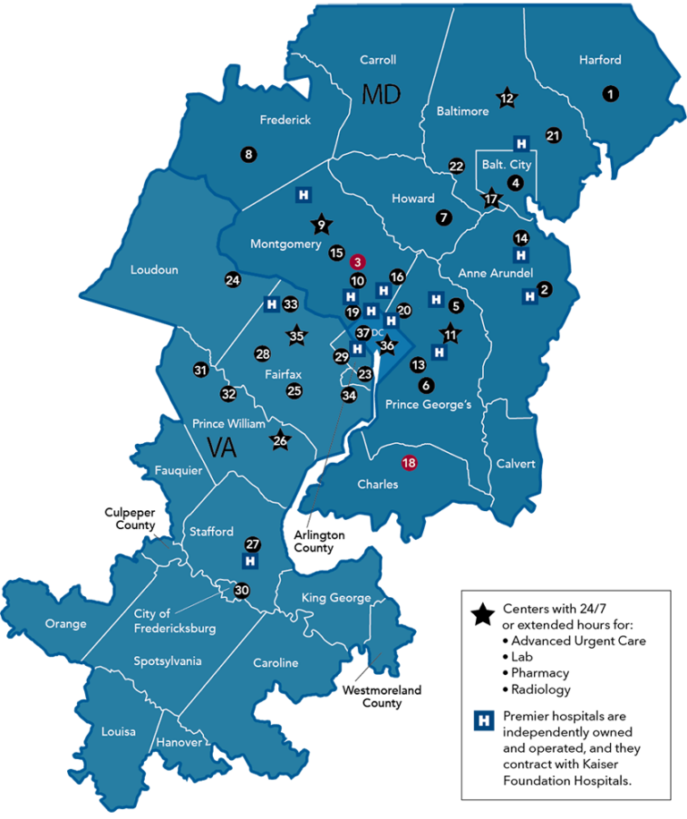 Locations – Commonwealth of Virginia | Kaiser Permanente